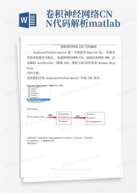 卷积神经网络cnn代码解析 matlabWord模板下载 编号lyrwekjn 熊猫办公