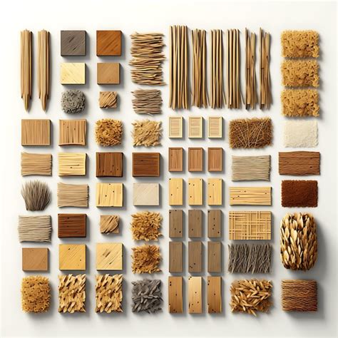 Premium Ai Image Straw Wood Brick Materials 2d Vector 46 Textures Mat