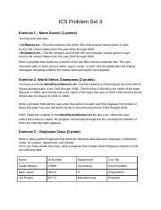 Problem Set 3 Docx ICS Problem Set 3 Exercise 1 Name Search 1 Points You Have Two Text Files