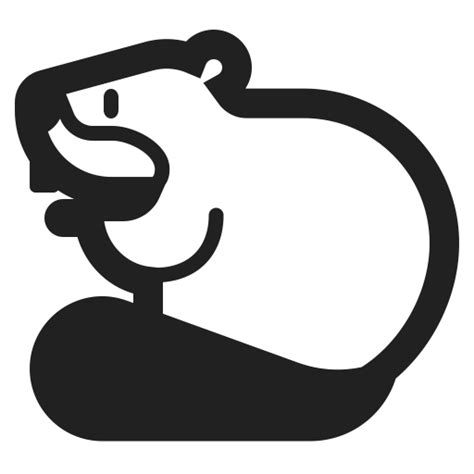 Beaver Icon Fluentui Emoji Mono Iconpack Microsoft