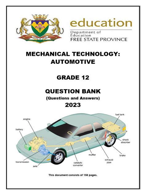 Automotive Gr 12 Question Bank 2023 Pdf