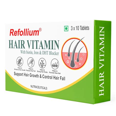 Refollium Hair Vitamins With Dht Blockers And Biotin 30 Tabs