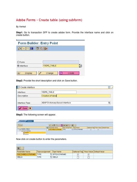 adobe forms create table using subform by venkat pdf career