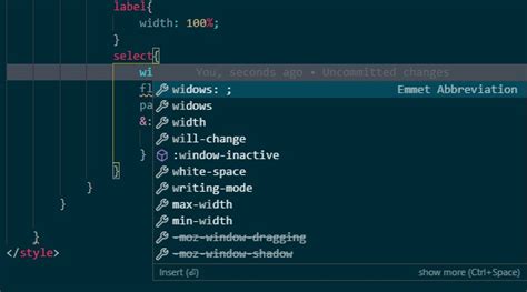 wi emmet abbreviation complete widows · issue 3143 · vuejs vetur