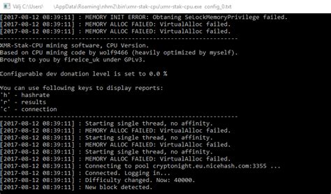 Less Perfomance XmrStackCPU On All Versions Above 1 7 5 13 Issue 87 Nicehash NiceHashMiner