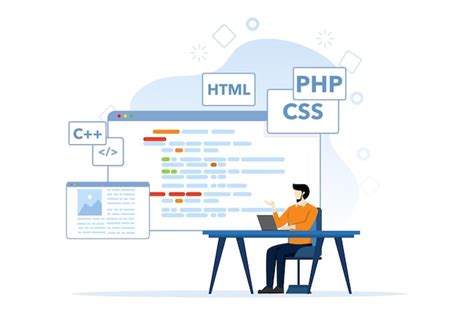 Premium Vector Vector Illustration Of Web Development With Characters Designing And Developing