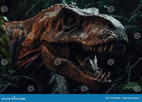 Ready To Attack Highly Detailed T Rex In Cinematic Shot Perfect For