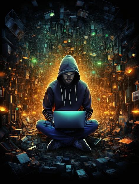 premium ai image hacker hacking cyber security data protection terror
