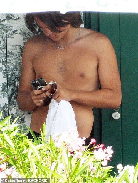 Damian Hurley 20 Is Surrounded By Female Friends As He Tops Up His Tan Liz In Portofino