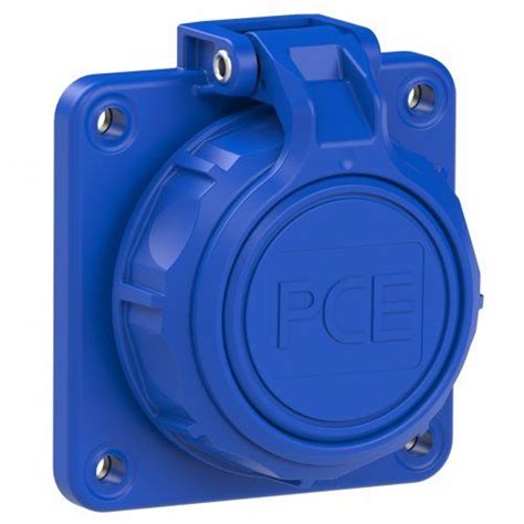 Розетка Schuko 16А 250в 2P+E IP68 панельная встраиваемая PCE 20352-8b