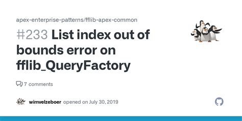 List Index Out Of Bounds Error On Fflibqueryfactory · Issue 233