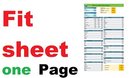 How To Print Excel Spreadsheet On One Page اردوहिन्दी Youtube