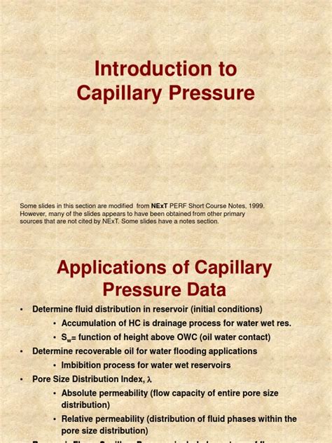 Capillary Pressure In Reservoirs Explained Pdf Petroleum Reservoir