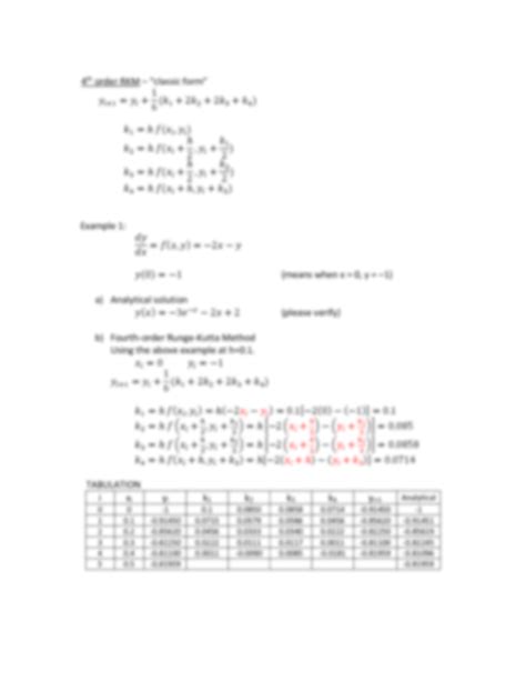 SOLUTION Numerical Solution Of Ode Studypool