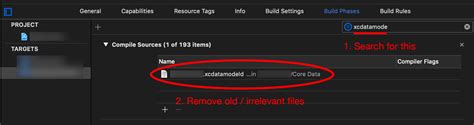 Ios Could Not Determine Generated File Paths For Coredata Code