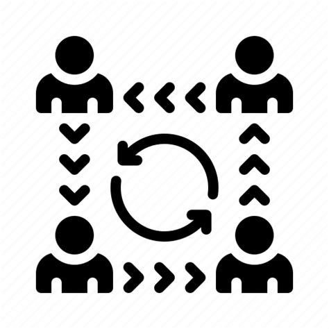 business people rotation concept work document control icon