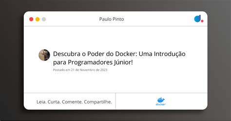 Descubra O Poder Do Docker Uma Introdução Para Programadores Júnior