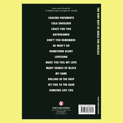 Very Best Of Adele For Ukulele Au