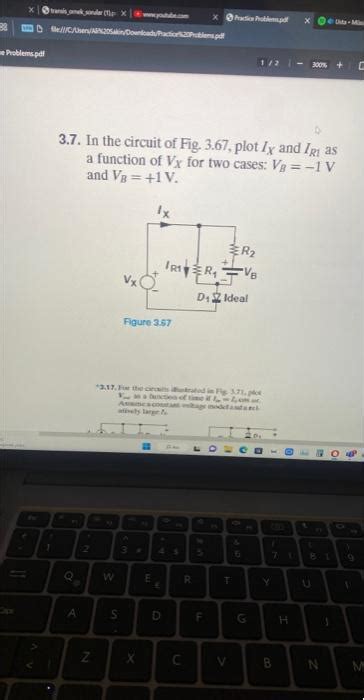 Solved 37 In The Circuit Of Fig 367 Plot Ix And Ir1 As