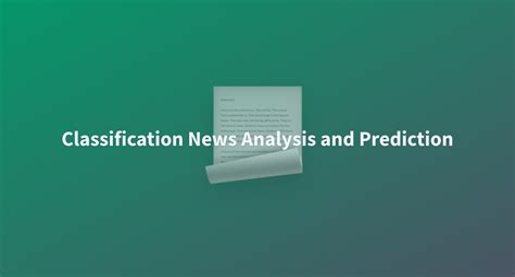 Classification News Analysis And Prediction A Hugging Face Space By