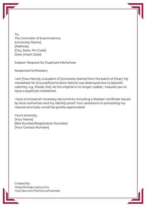 Application For Issuance Of Duplicate Fixed Deposit Certificate Format