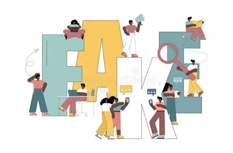 Fake News Concept Metaphor Of Deception Falsification Stock Illustration Illustration Of