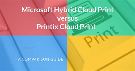 Microsoft Hybrid Cloud Print Vs Printix Cloud Print Printix