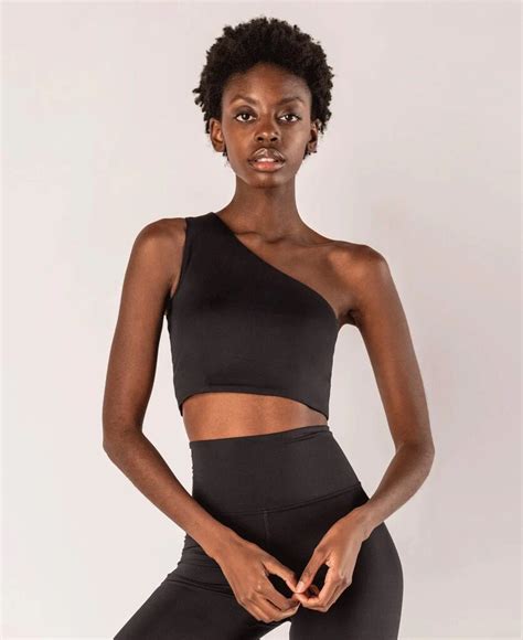 Manola Shoulder Naked Top In Black Xs Women S Fashion Activewear On Carousell