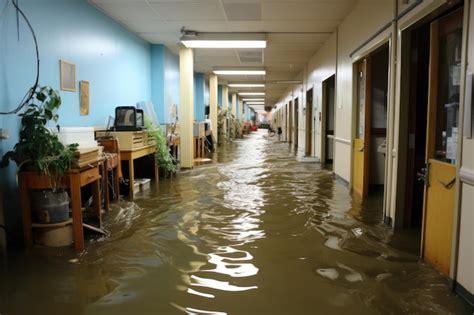 Premium Ai Image Situation Flooding In School Starting Scenarios Professional Advertising