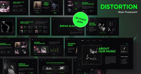 Distortion Music Powerpoint Masterbundles