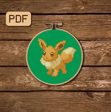 Eevee Cross Stitch Pattern Pdf Etsy