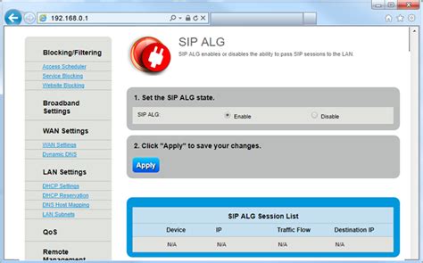 sip alg advanced modem setup brightspeed