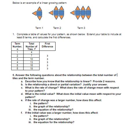 What Is A Linear Pattern Example Working With The Definition Of Linear