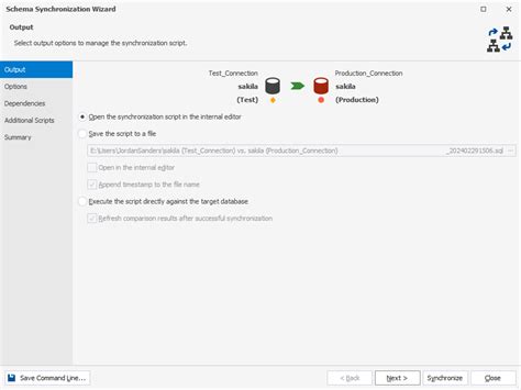 Select Objects For Synchronization