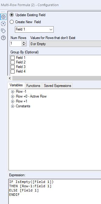solved fill down null rows of multiple columns with respe alteryx