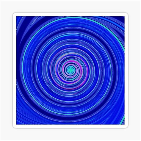 Pegatina «pintura Giratoria Recreada Azul Eléctrico Morado Verde Por Robert S Lee De