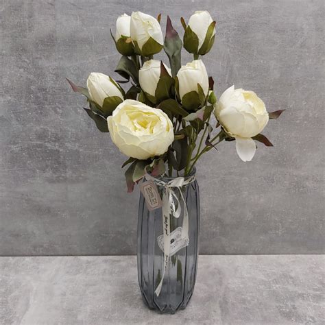 Купить Ваза скляна сіра Crystal 29 см Terri 210414 30 цена 325 ₴ — Prom Ua Id 1808755698