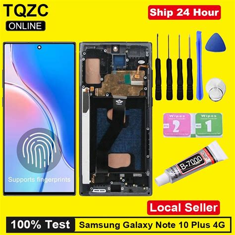 Tqzc Original Lcd For Samsung Galaxy Note 10 Plus 4g Lcd Display Touch Screen Digitizer Assembly