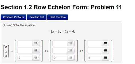 Solved Section 12 Row Echelon Form Problem 11 Previous