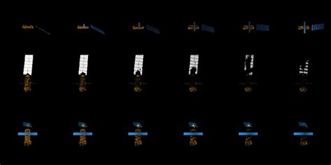 Target Spacecraft Simulated In Cinema 4d Under Varying Illumination