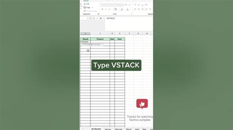Using Vstack Formula In Ms Excel Unique Short Term Shortvideo