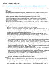 Assignment 3 Coding Sheet Docx DECONSTRUCTED CODING SHEET Source 1 Course Hero
