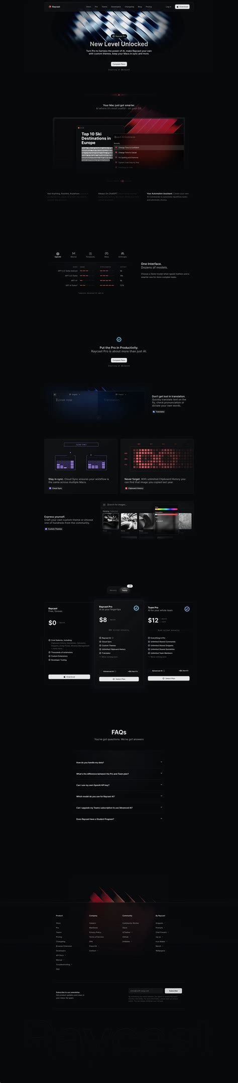 raycast website design lapa ninja