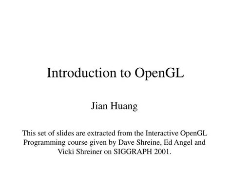 PPT Introduction To OpenGL PowerPoint Presentation Free Download ID 832810