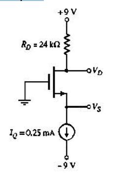 Solved Parameters of the MOS transistor in the circuit | Chegg.com