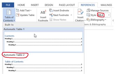how to create a table of contents for a dissertation apa