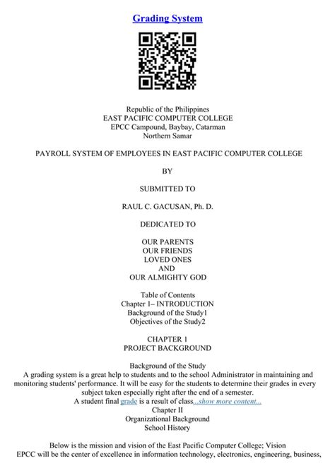 Grading System Essay Pdf