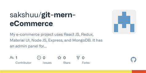 Github Sakshuugit Mern Ecommerce My E Commerce Project Uses React Js Redux Material Ui