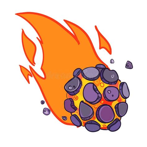Hand Drawn Llustration Meteorite Stock Vector Illustration Of Painting Crater 42863353