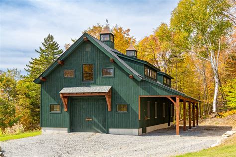 Pole Barn Carriage House 523 Four Car Garage With A Shingle Roof